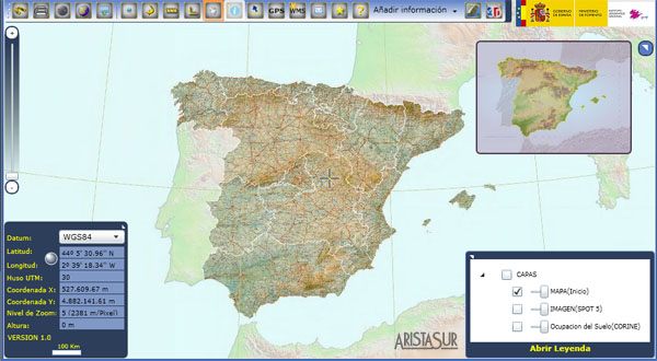 Visor de mapas del IGN - Iberpix | AristaSur